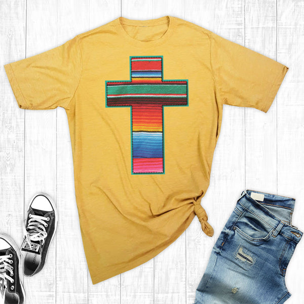 Mustard Serape Cross – Rebel Rose Apparel